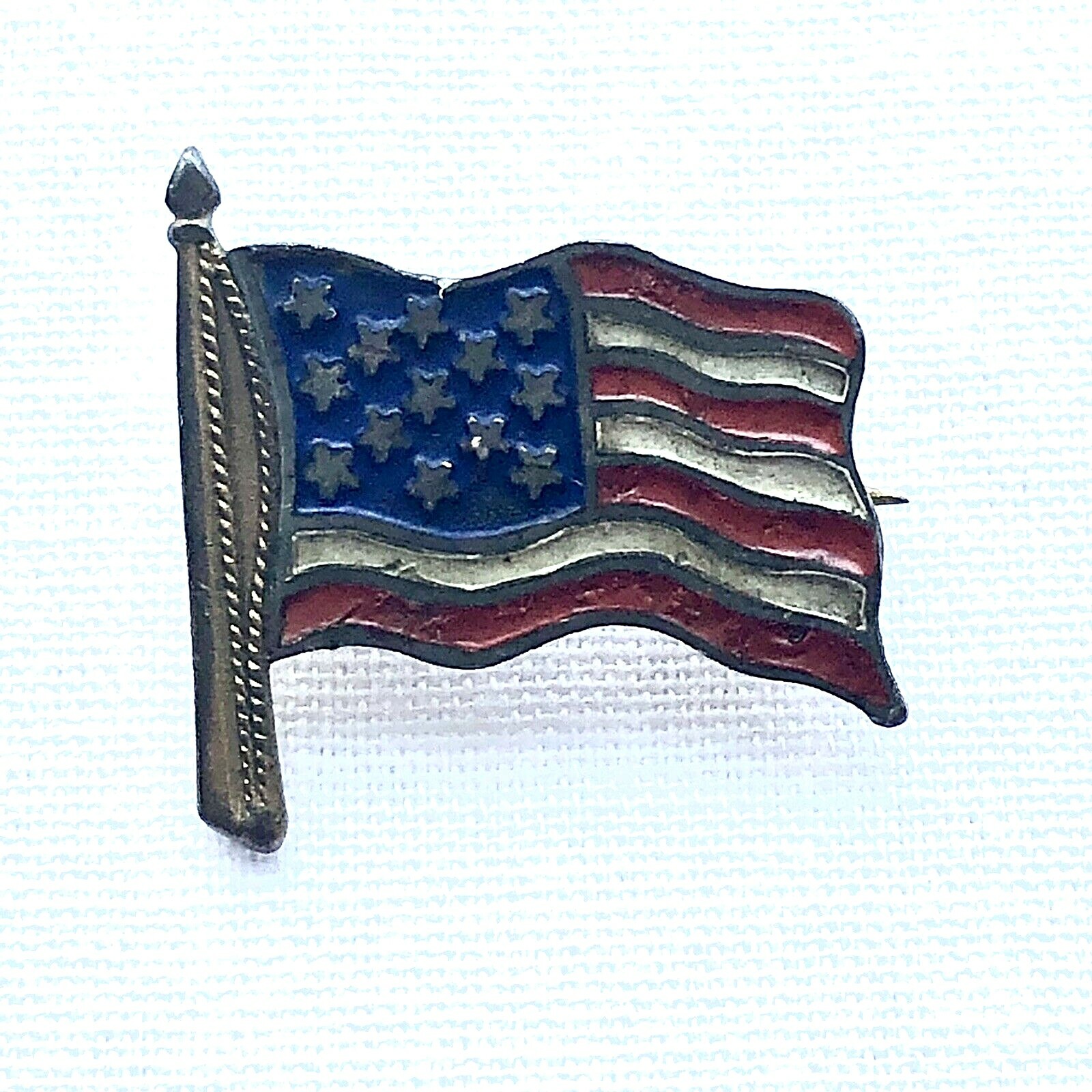 American USA Flag Patriotic Lapel Hat Tie Trading Backpack Pin C Clasp ...