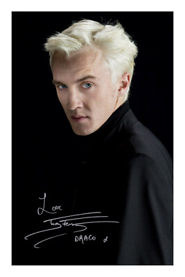 Tom Felton Draco Malfoy Signed A4 Photo Print Harry Potter Autograph ...