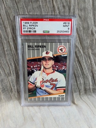 1989 Fleer Bill Ripken FF Error Card #616 PSA 9 Orioles MINT | eBay