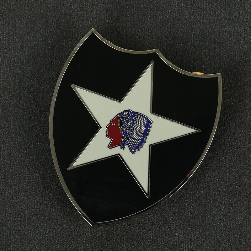 US ARMY 2nd Infantry Division IDENTIFICATION METALBADGE LARGE ASU ...