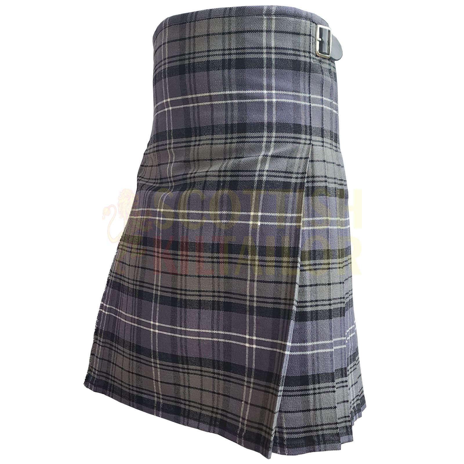 Scottish Traditional Handmade Hamilton Grey Tartan Kilt For Men Custom ...