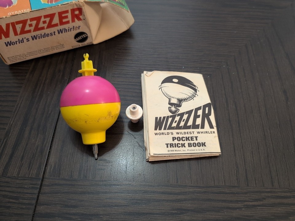 Rare vintage 1969 Mattel Wizzzer toy World's Wildest Whirler In box w ...