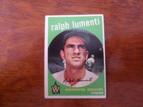 1959 TOPPS BASEBALL #316 RALPH LUMENTI WASHINGTON SENATORS EX T-590 | eBay