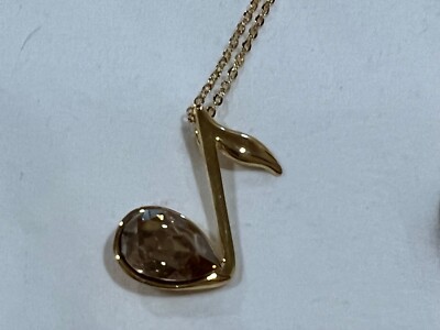 new music note crystal necklace | eBay
