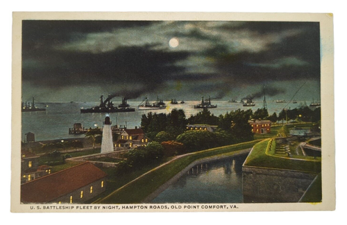 Battleship Old Point Comfort Hampton Roads VA Virginia Postcard | eBay