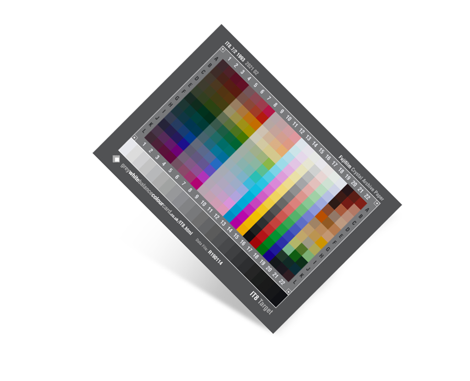 IT-8 Target Scanner Calibration - IT8.7/2 - Fuji Reflective -7x5 (177mm ...