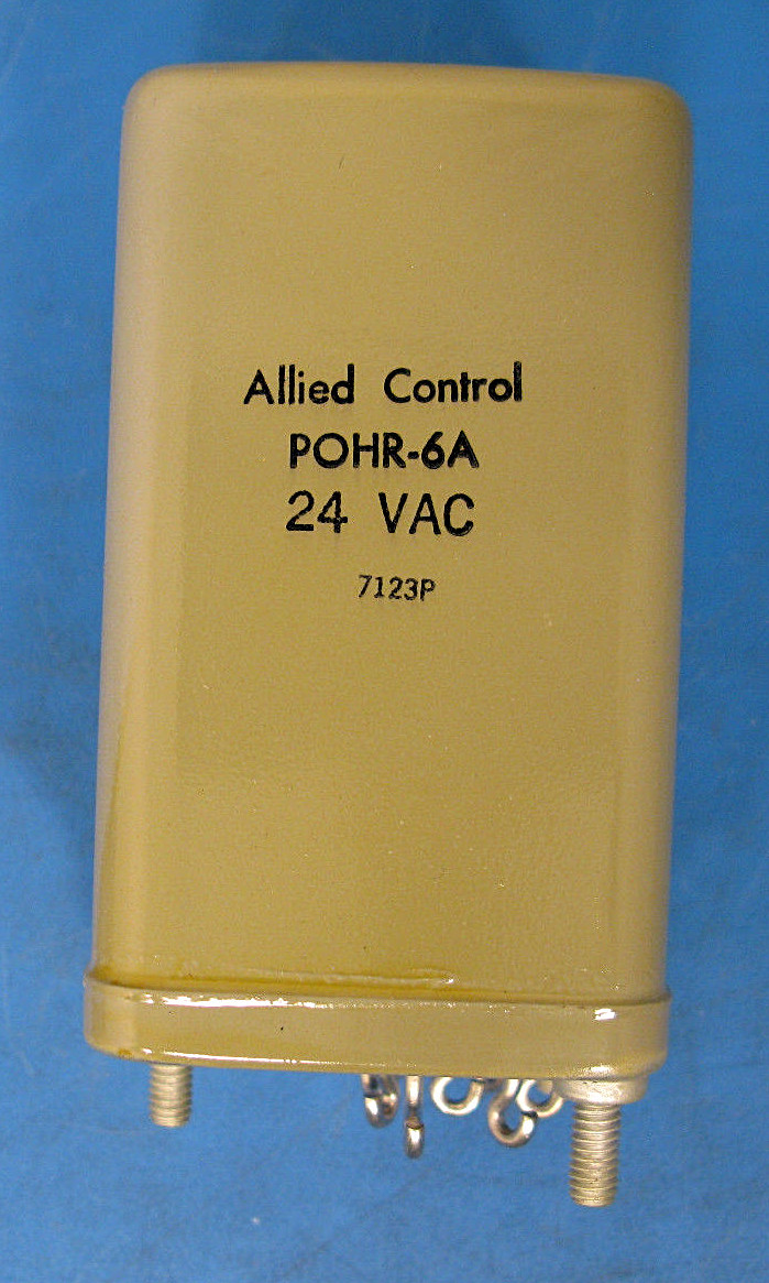 **Lot of 2** ALLIED CONTROLS RELAY P0HR-6A, 24 VAC, NSN: 5945-00-542 ...
