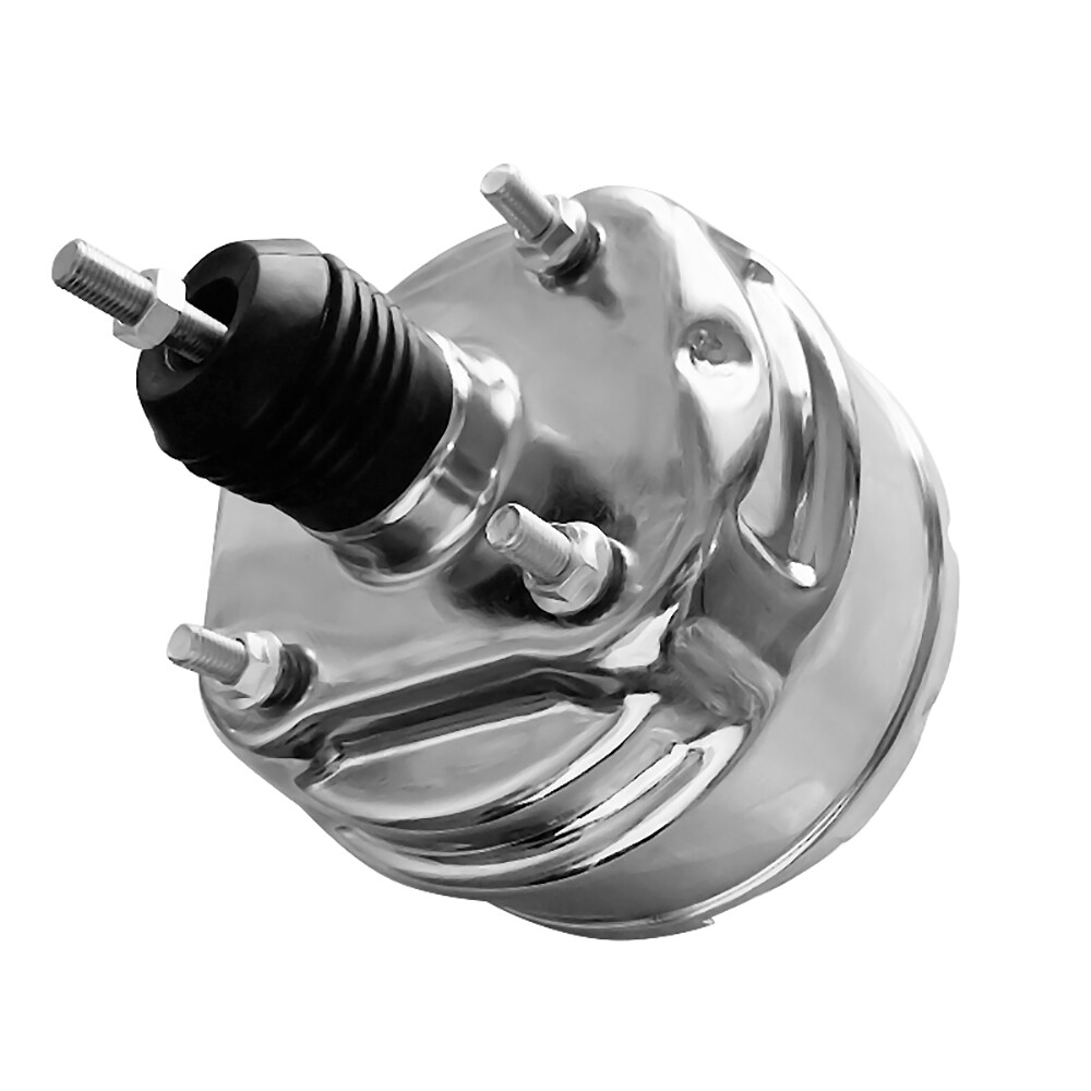 8" Dual Diaphragm Universal Bendix Style Brake Booster Chrome Finish ...