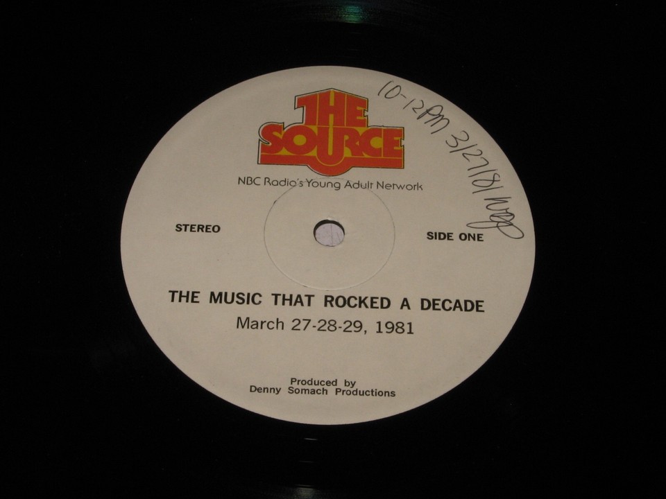 THE SOURCE NBC Radio 3/27-29/1981 The Music That Rocked A Decade 1960s ...