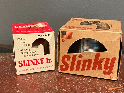 Slinky & Slinky Jr - Metal Toy w/Box USA James Industries 71547000358| eBay