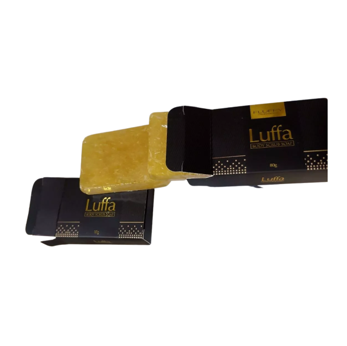 New 80g Fluffy Luffa Body Scrub Soap Bar Remove Dirt Dead Skin Cells 2 ...