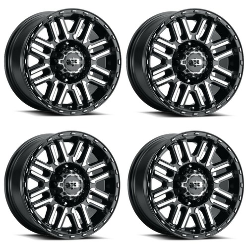 Set 4 16" Vision Off Road 348 Nexus Gloss Black Machined 8x170 Wheels ...