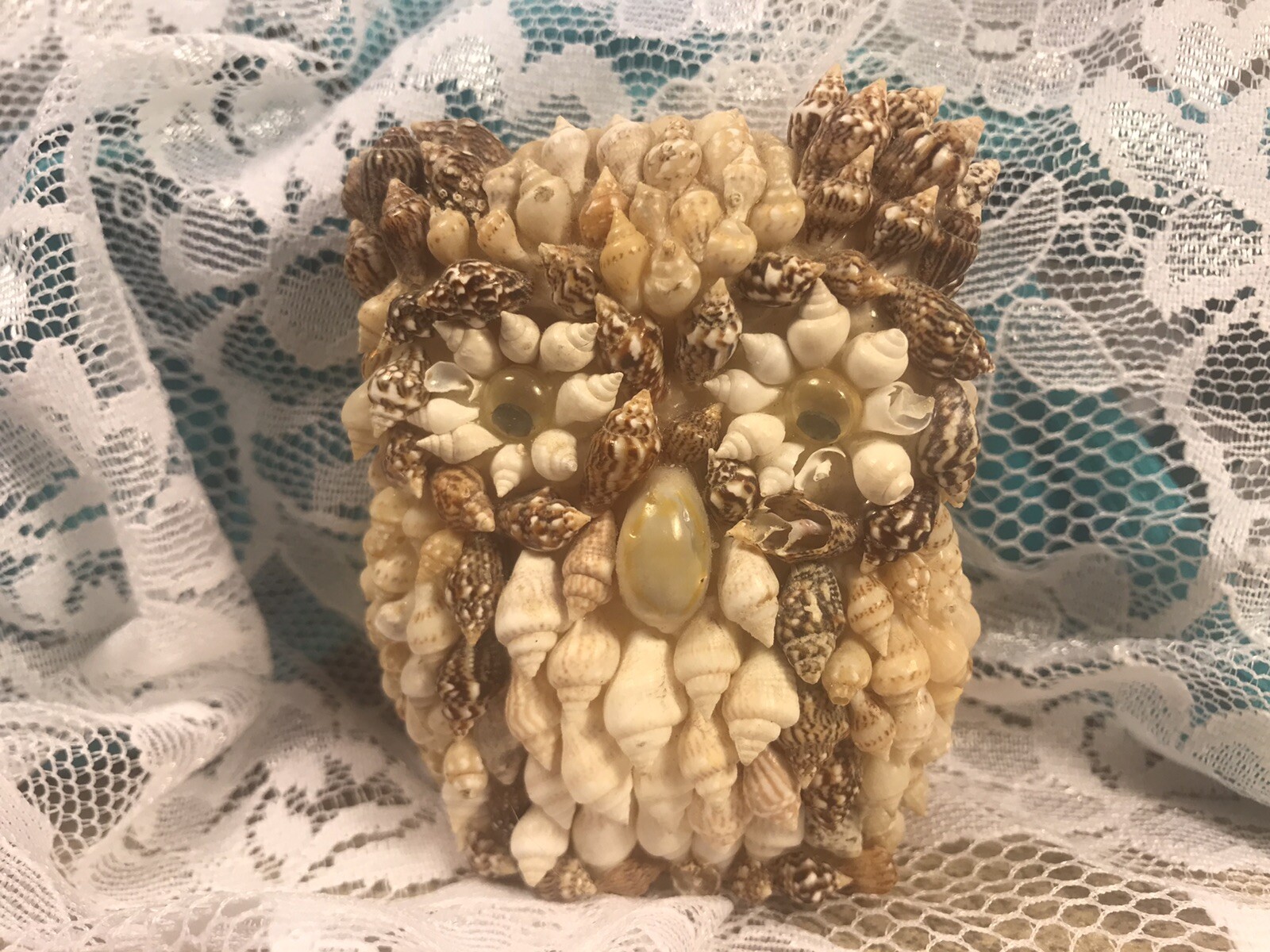 Vintage Folk Art Small Sea Shell Owl with Googly Eyes 1960-1970’s | eBay