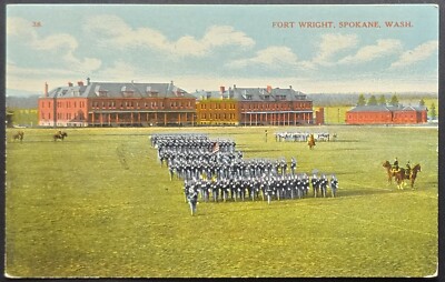 Fort Wright Spokane WA Military Parade Barracks Vintage - Postcard | eBay