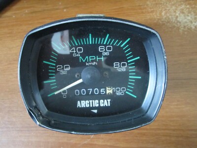 Vintage Arctic Cat Snowmobile Speedometer 100 MPH Gauge (705 Miles ...