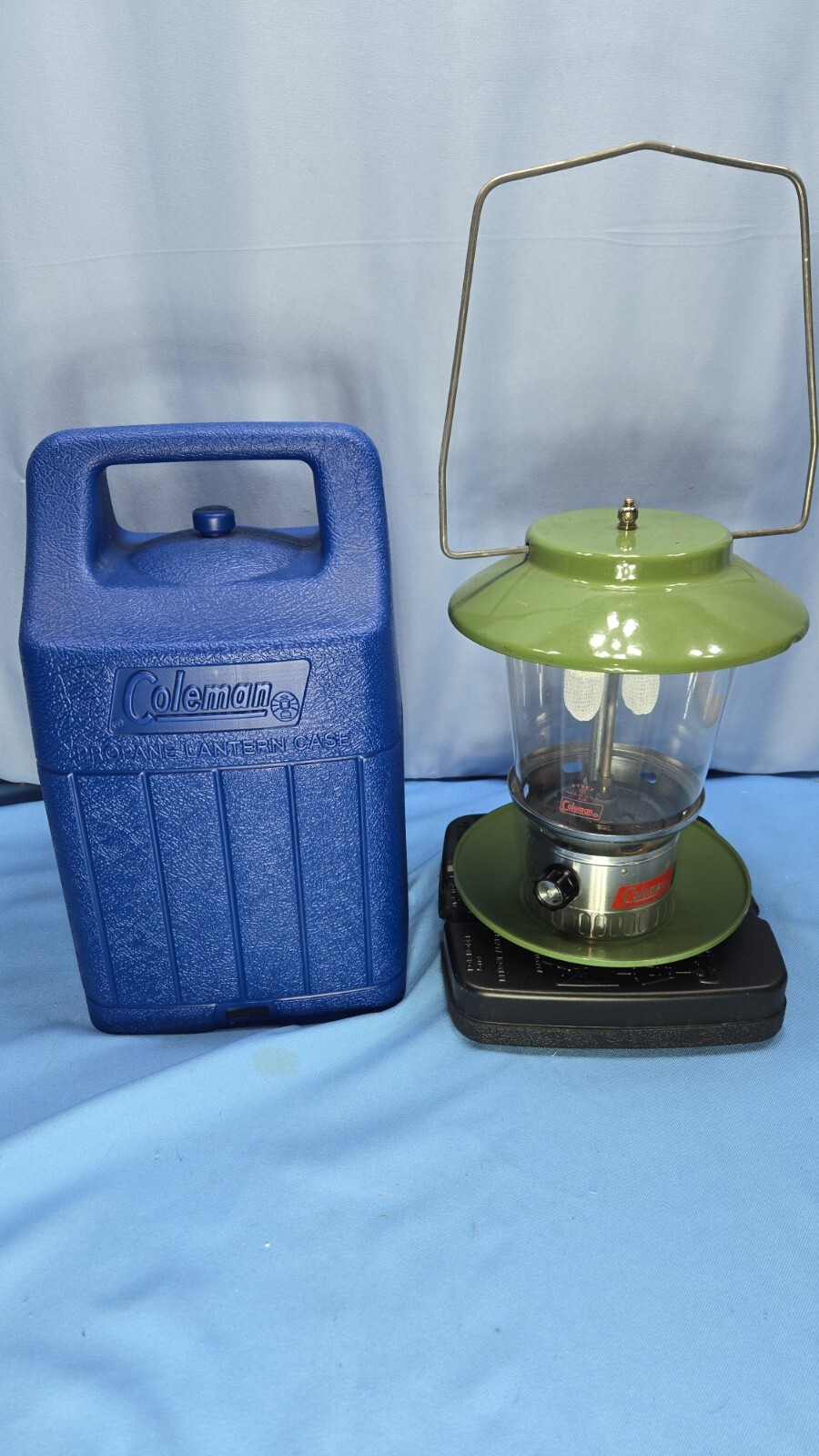 Coleman 5114 Vintage Propane Lantern Hard Shell Travel Case Double ...