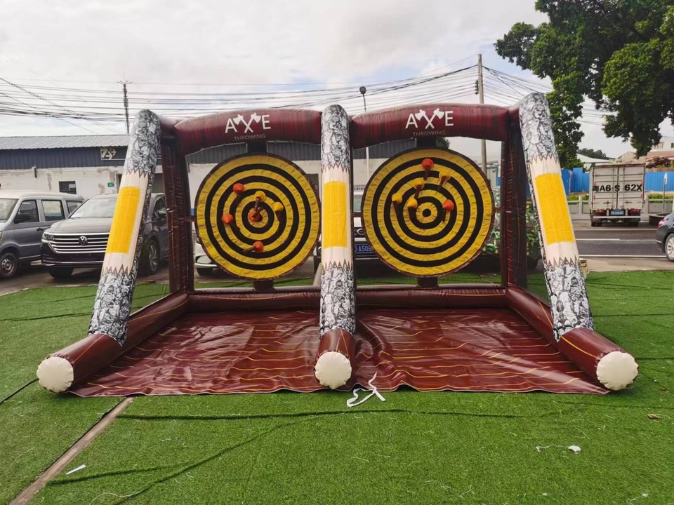 Inflatable Axe Throwing Game Double Player With Floor Mat For Sport ...