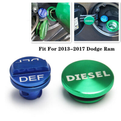 Fit for 2013-2017 Dodge Ram Car Aluminum Diesel Fuel Cap & DEF Cap ...