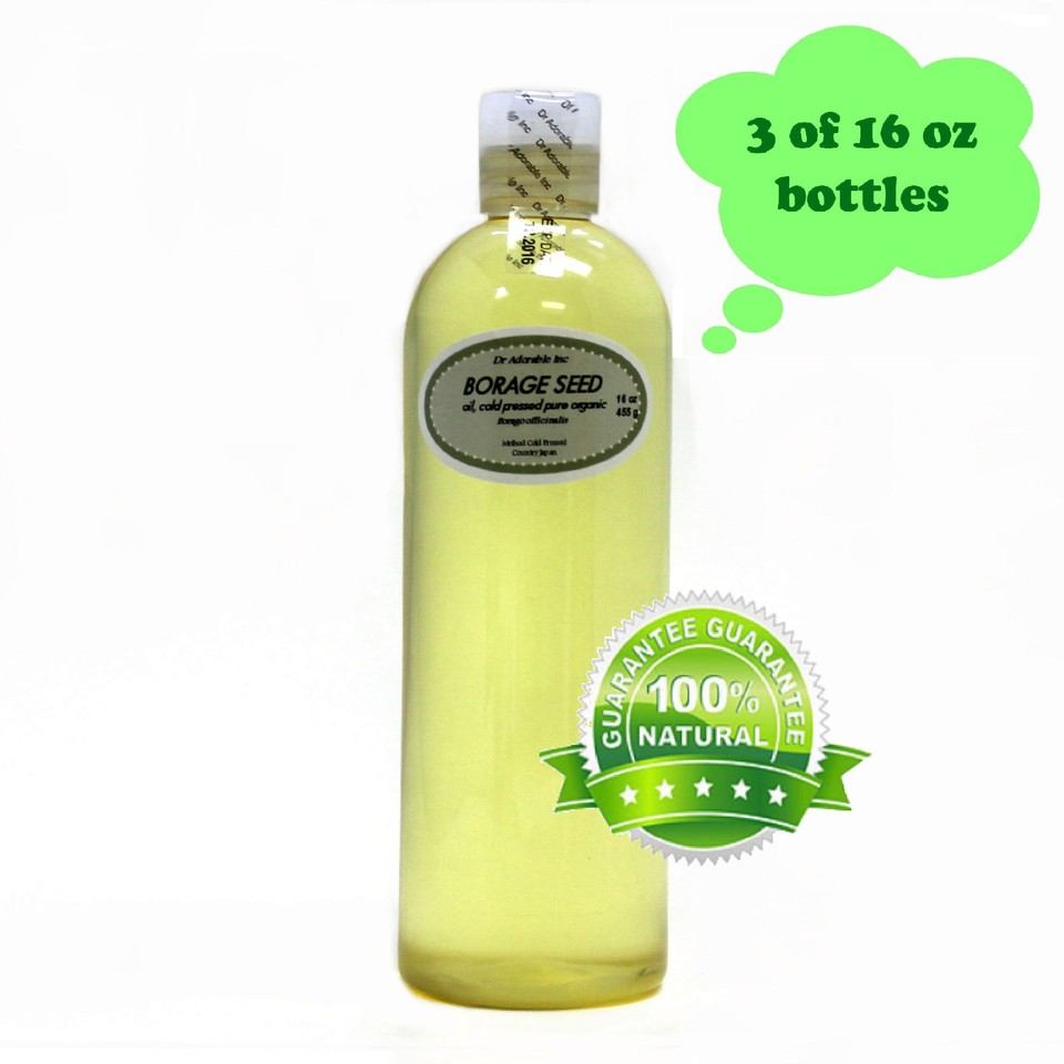 Pure Borage Seed Oil 20%GLA 2 oz 4 oz up to gallon Free shipping Cold ...