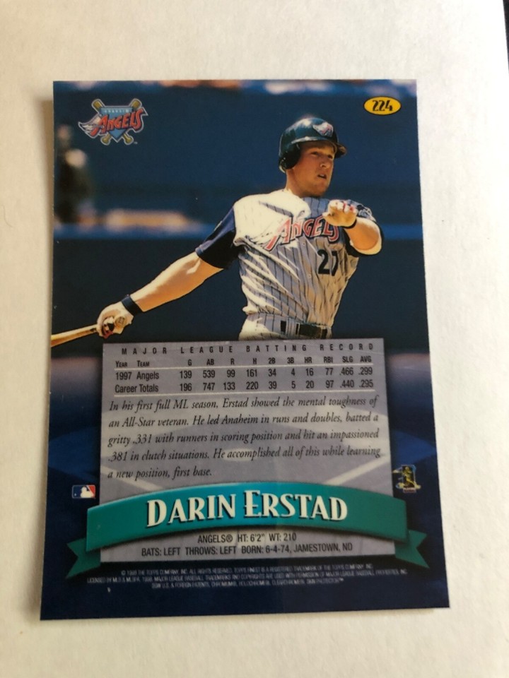 1998 Topps Finest #224 Angels Darin Erstad Baseball Card | eBay