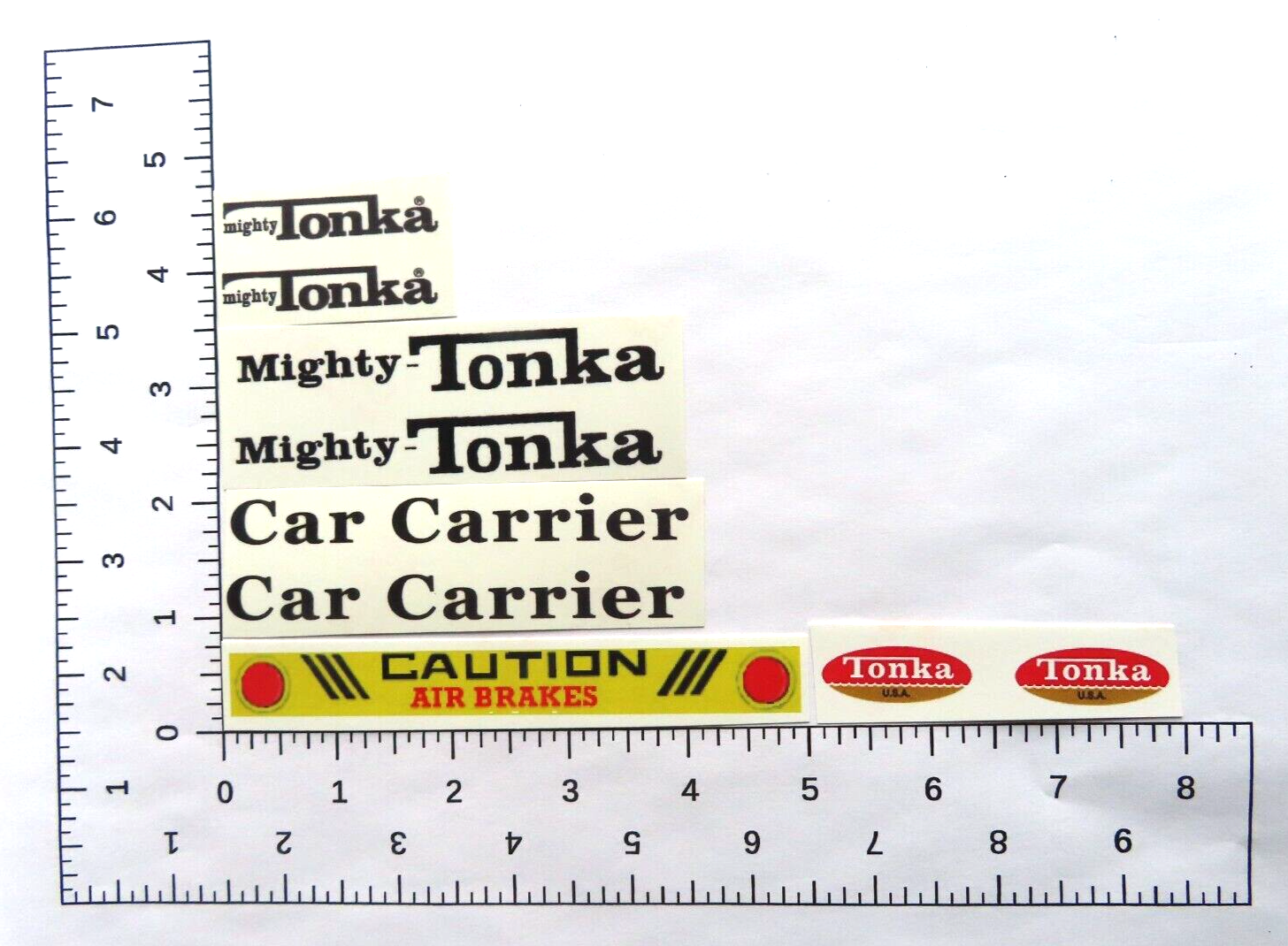 water slide decal set for 1973-75 Mighty Tonka Car Carrier truck WITH ...