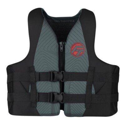 Full Throttle Adult Rapid Dry Neoprene Life Jacket, 2XL/3XL, Grey | eBay