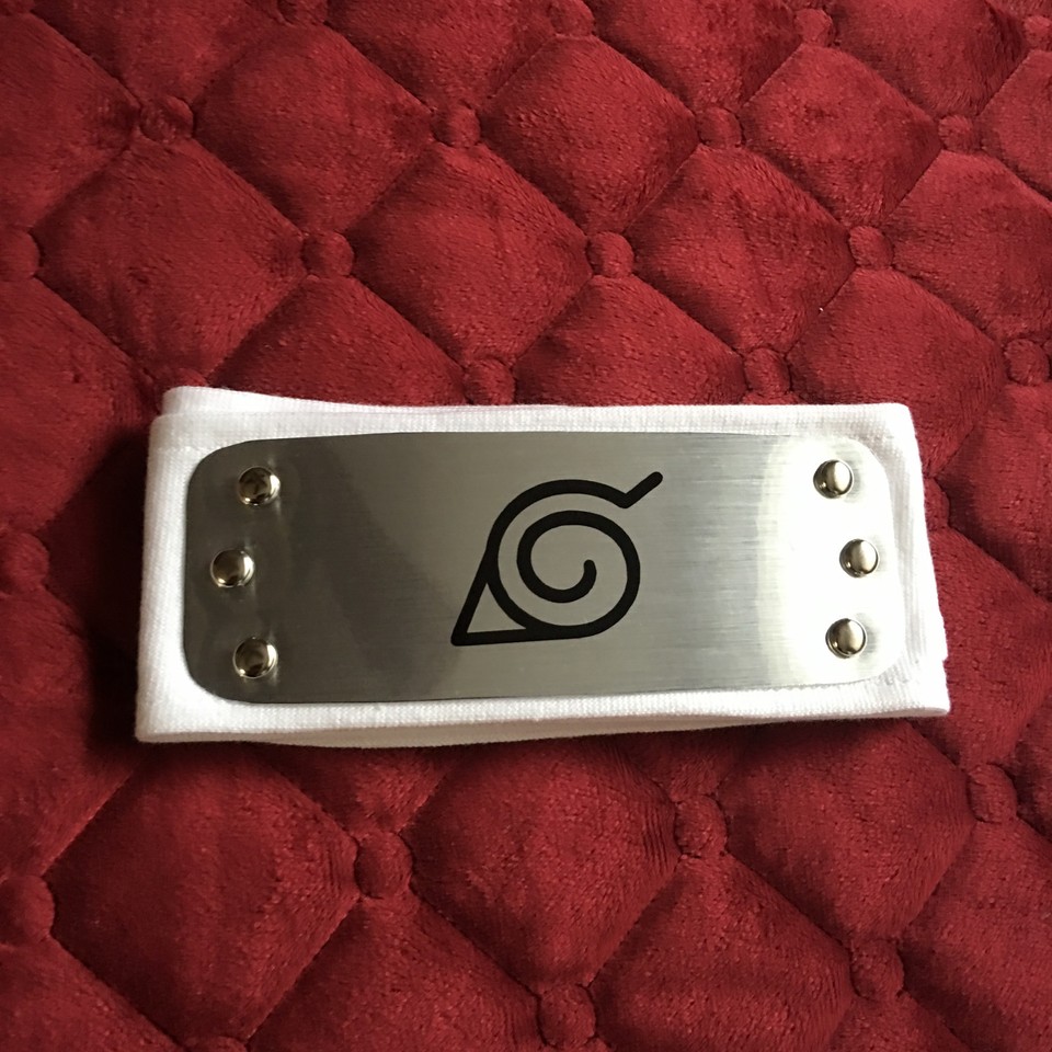WHITE NARUTO HEADBAND Forehead Protector looks like Naruto Anime ...