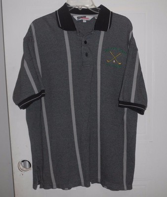Mens Nologo Tonix polo shirt size Large, Golf Classic, black/gray ...