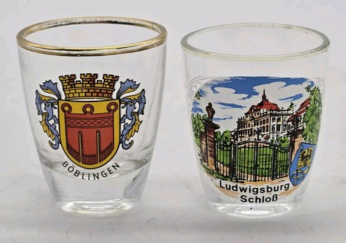 Shot Glass German 2” Collectible Souviner Lot Of 2 Boblingen ...