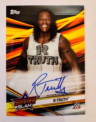 R Truth 2019 Topps WWE Summerslam Autograph Auto | eBay