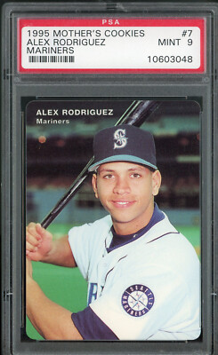 1995 Mother's Cookies Alex Rodriguez #7 PSA 9 MINT Beautiful + Vibrant ...