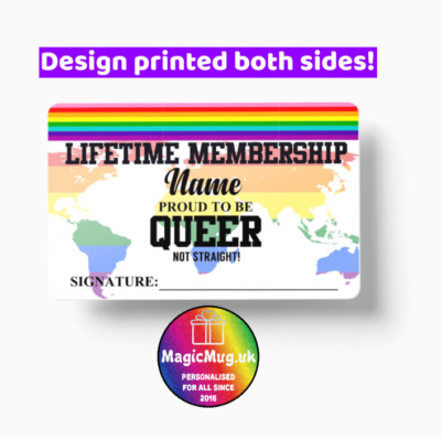 Gay Membership card, Sexual Identity LGBTQ Queer Card Gay Card Queer ...