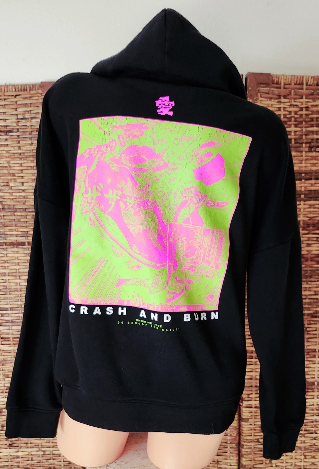 Vitriol Crash & Burn Black Hoodie Long Sleeve Sweatshirt Pullover ...