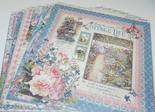 COTTAGE LIFE GRAPHIC 45 DOUBLESIDED DESIGNER PAPER 12x12 CARDSTOCK 8 ...