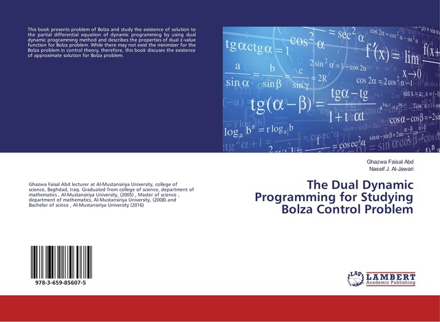 The Dual Dynamic Programming For Studying Bolza Control Problem von Ghazwa Faisal Abd (2016 ...