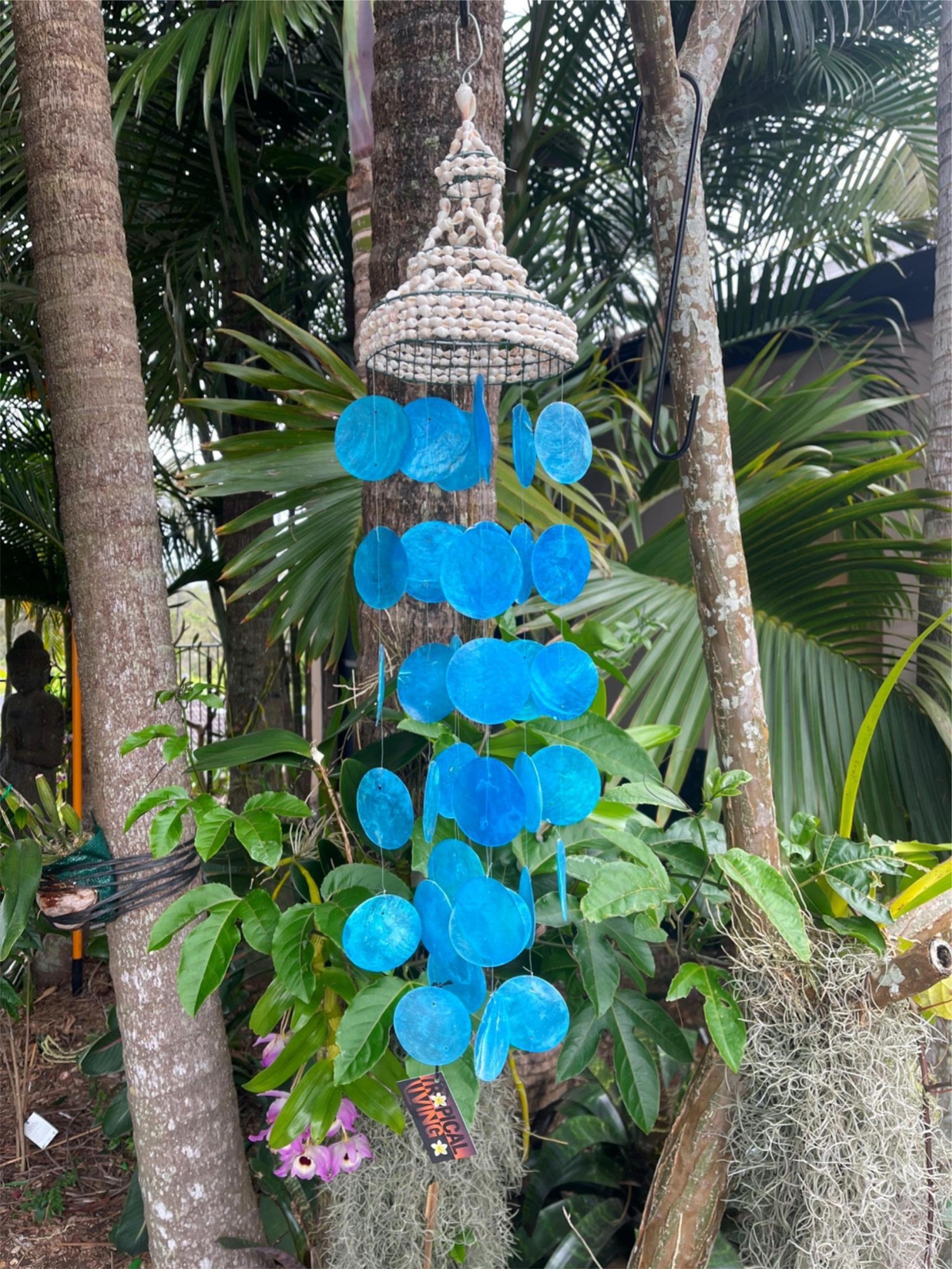 NEW Balinese Shell Top Capiz Shell Windchime / Mobile - Shell Decor ...