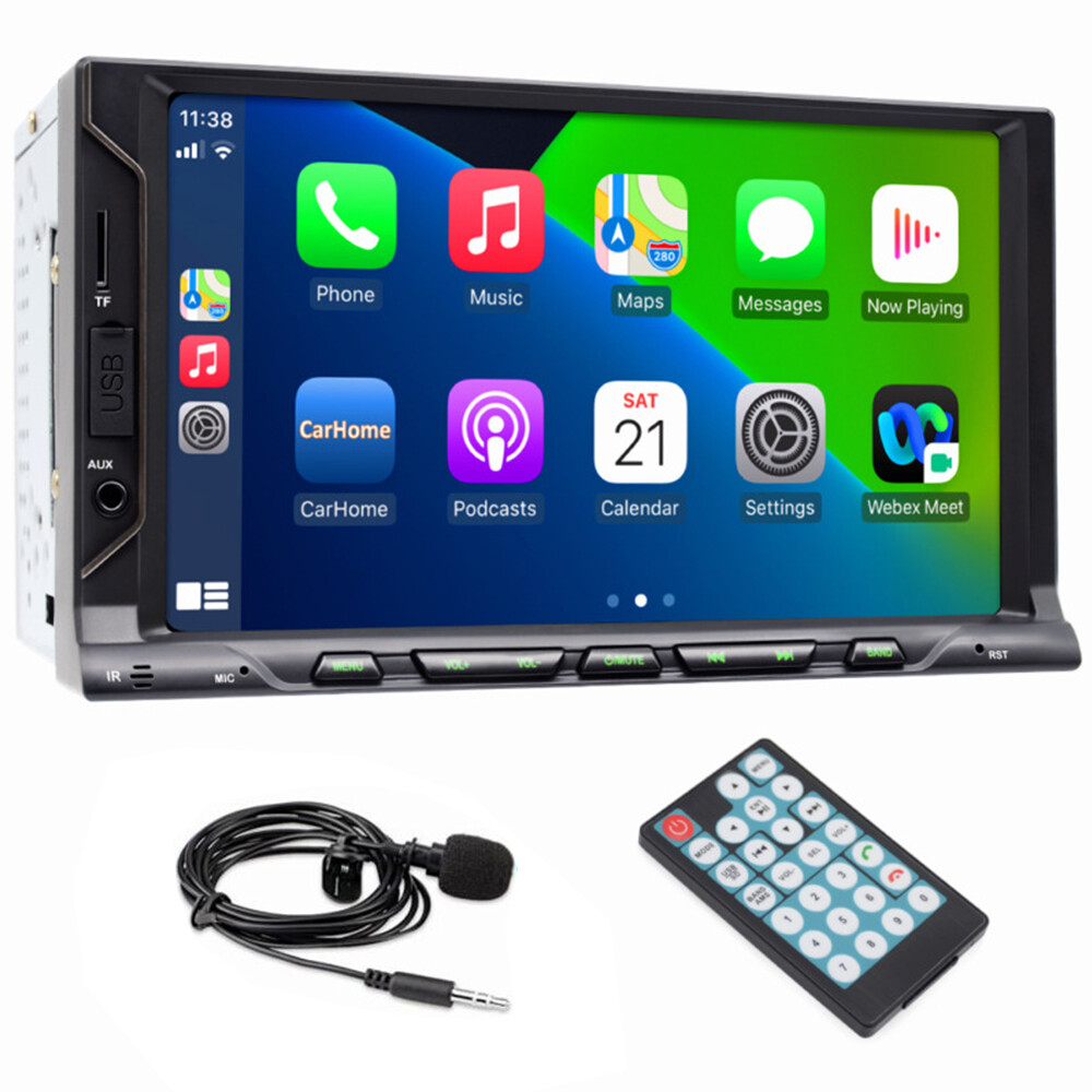 Double Din Car Stereo Bluetooth Head Unit For Apple CarPlay Android ...