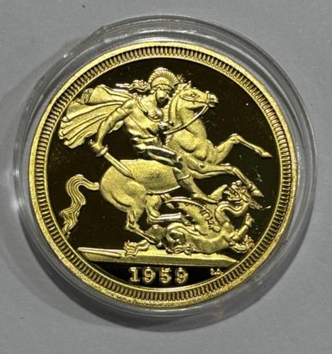 1959 Great Britain Sovereign Medal Gold Plated Coin in Capsule 11g | eBay