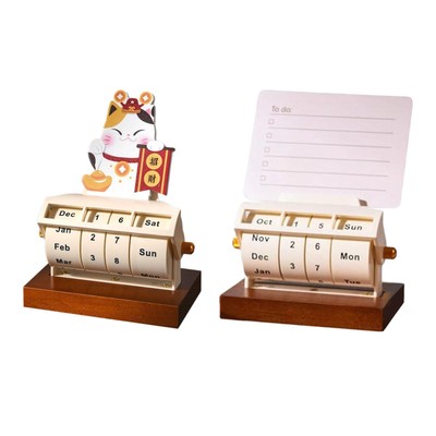 Desktop Calendar Stable Rotating Calendar for Classroom Countertop ...