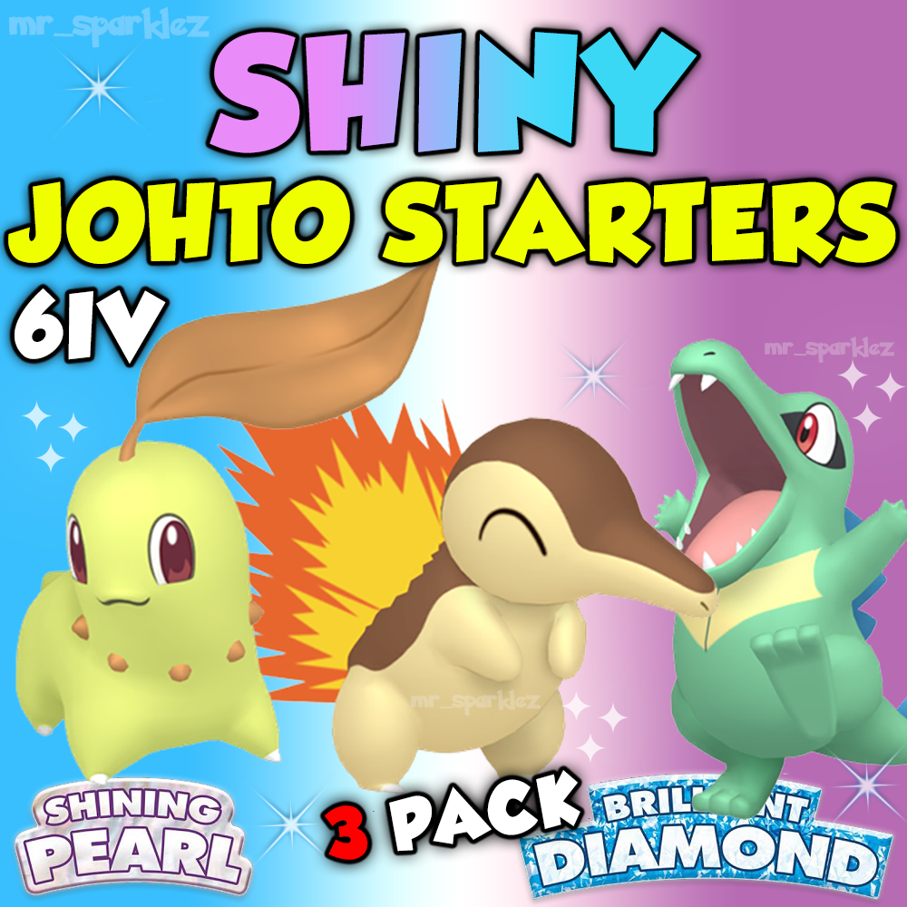Shiny Johto Starters