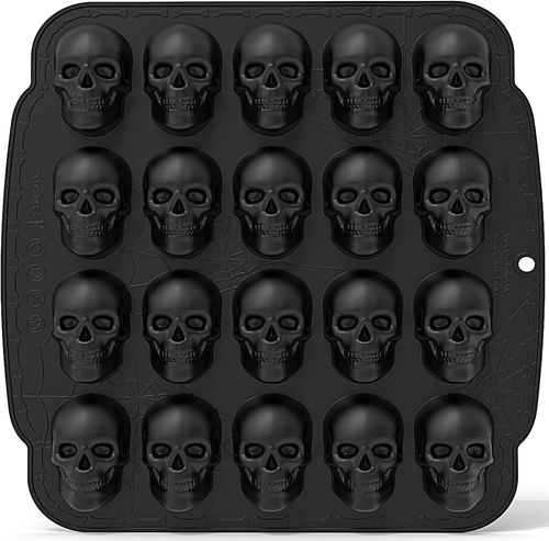 Large Skull Silicone Mold - 20 Cavities 3D Skull Ice Cube Mold ...