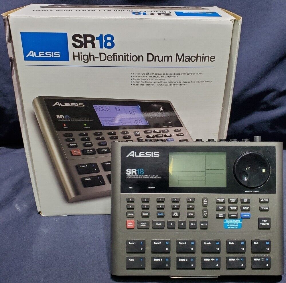 New Alesis SR-18 Drum Machine with 500+ Drum/Percussion New Alesis SR-18 Drum Machine with 500+ Drum/Percussion