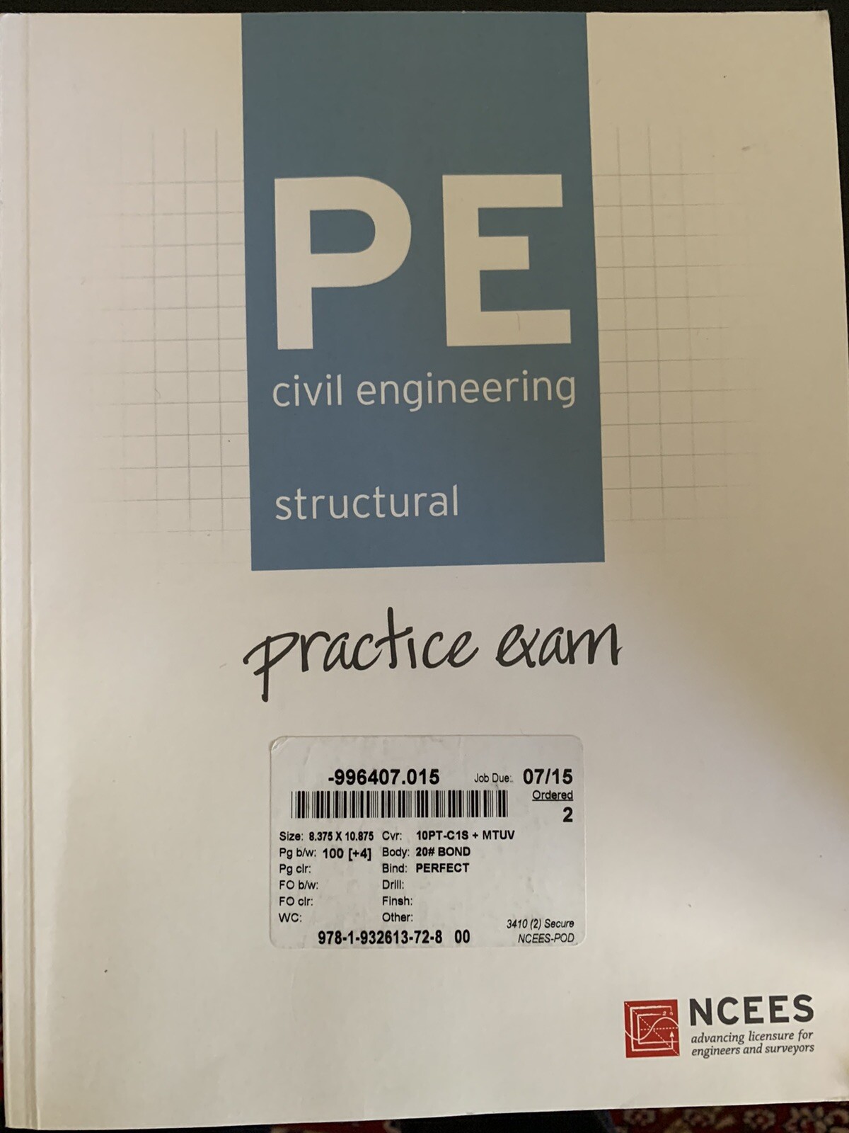 PE Civil Engineering : Structural Practice Exam by National Council of ...