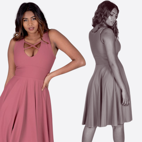 Blush Performance Reversible Comfort Crop Midi Dress | eBay Australia