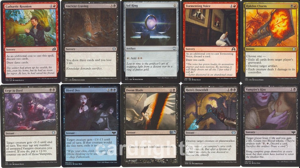 Custom Vampire Tribal Commander EDH Deck - Olivia, Crimson Bride - MTG ...
