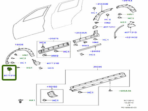GENUINE LAND ROVER FRONT WHEELARCH FRONT END CAP LR3 LR4 LH LR010634 ...