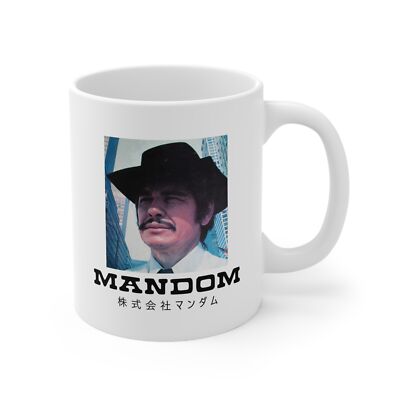 Mandom 1970s Ad 11 oz Mug - Vintage Logo Japan Charles Bronson Kitsch ...