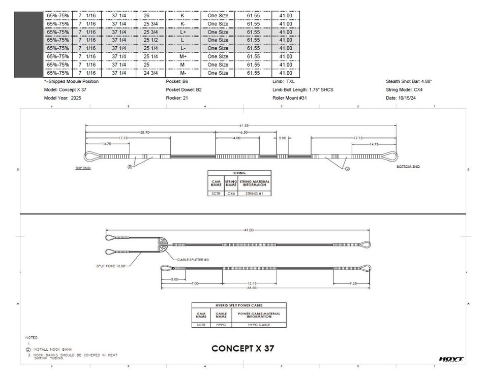 Hoyt Archery SPEC Mods or Modules for Concept X Compound Bow w/ SCTR ...