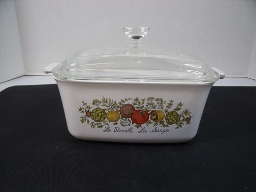 VINTAGE CORNING WARE WILDFLOWER CASSEROLE BAKING DISH WITH LID P-4-B 7X5 RETIRED | eBay
