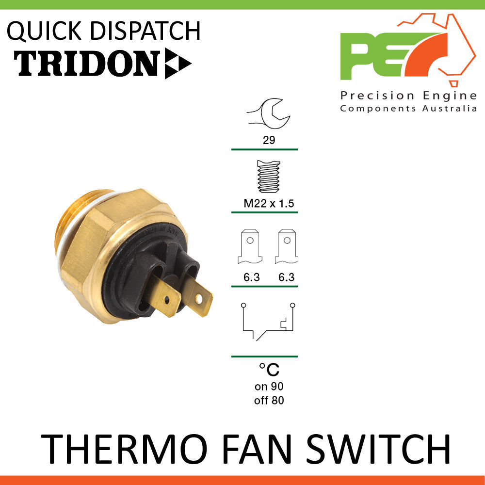 * TRIDON * Universal Thermo Fan Switch - 90C ON 80C OFF, M22 x 1.5 | eBay